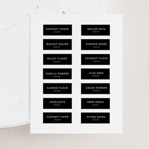 Editable Black Label Bundle | 10 Label Sizes | US Letter | Minimal ...