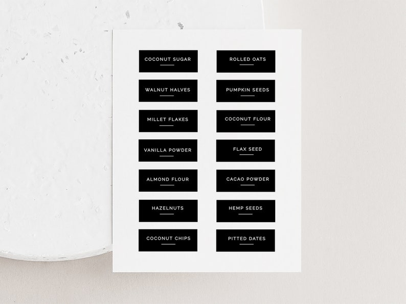 Editable Black Label Bundle 10 Label Sizes US Letter - Etsy