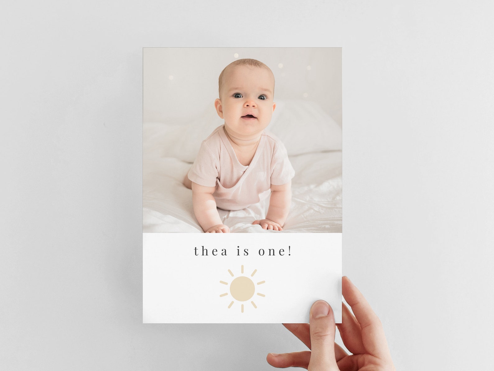 Mini Milestone Card Template, Mini Photo Collage, Sun 1st Birthday ...