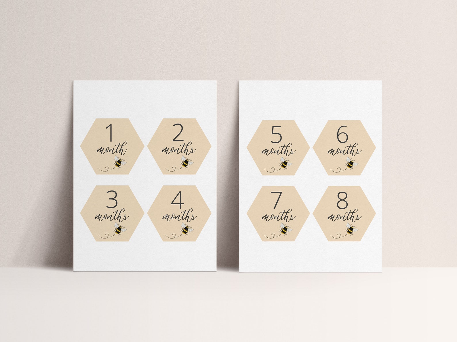 Bee Monthly Milestone Printable PDF, Honey Bee, 1st Birthday Girl ...