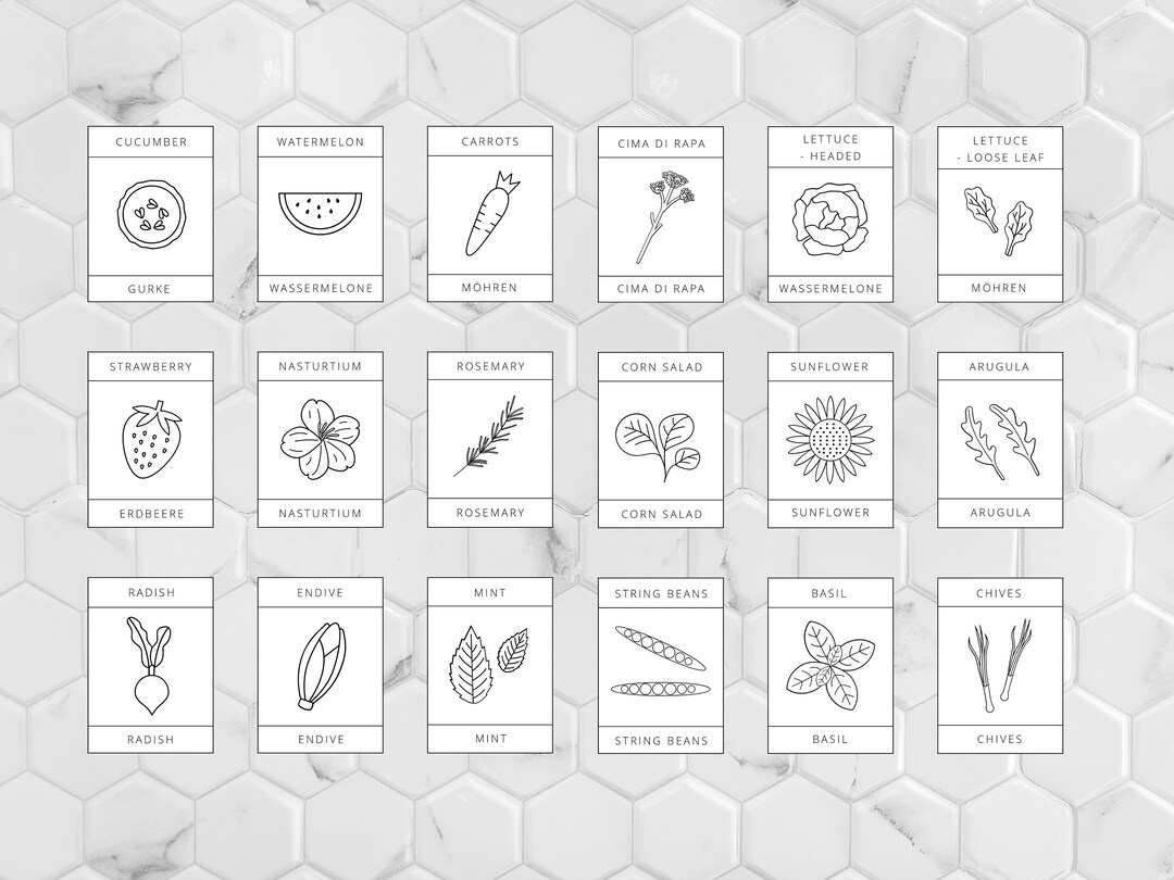 Allotment Label Template, 5x7 Cm, A4, Bilingual Labels, Set of 18 ...