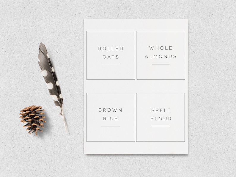 Editable Label Bundle | 10 Label Sizes | US Letter | Minimal Labels ...