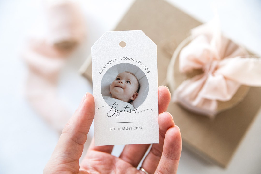 Baptism Thank You Tag, Favor Tag Template, Baptism Thank You, Baptism ...