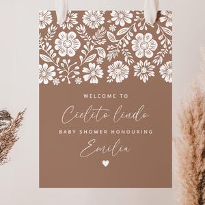 Cielito Lindo Welcome Sign Template, Mexican Baby Shower Girl ...