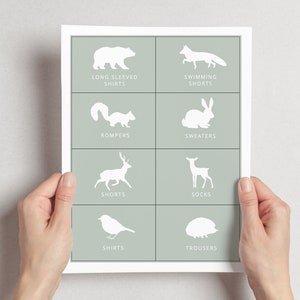 Editable Clothes Labels | Editable Nursery Label | Mint | Woodland ...