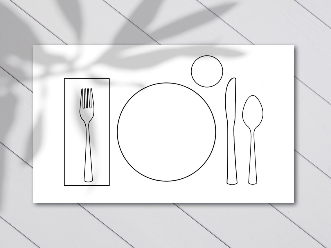 Montessori Editable Placemat | Simple Outlines Placemat | Montessori ...