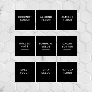 Editable Black Label Bundle | 10 Label Sizes | US Letter | Minimal ...