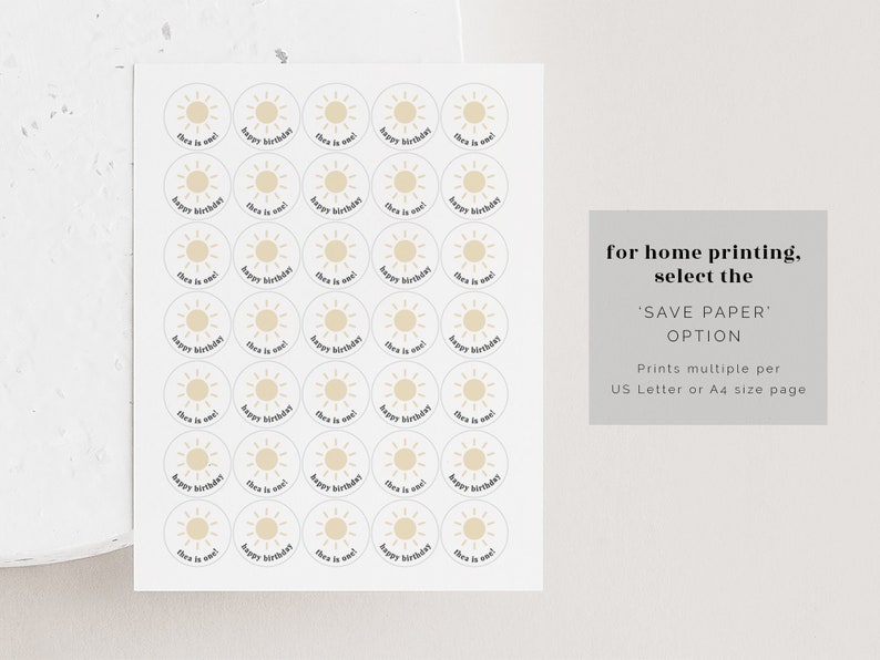 Sun Cupcake Topper Template Sun Cake Toppers Sunshine - Etsy