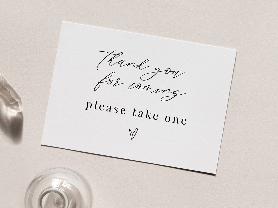 Editable Thank You Sign 5x7 Editable Sign Thank You Sign | Etsy