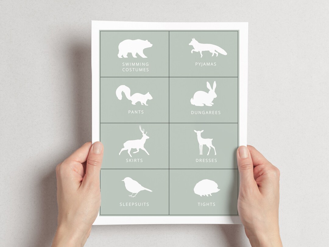 Editable Clothes Labels | Editable Nursery Label | Mint | Woodland ...