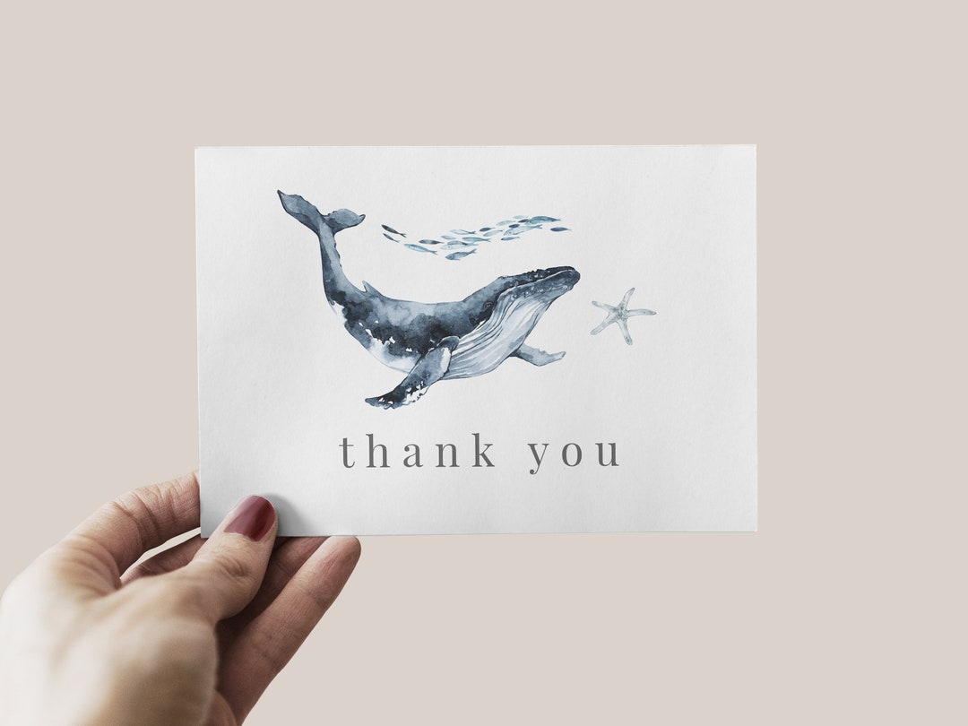Editable Thank You Card | Ocean Animals | Ocean Thank You Card | Ocean ...