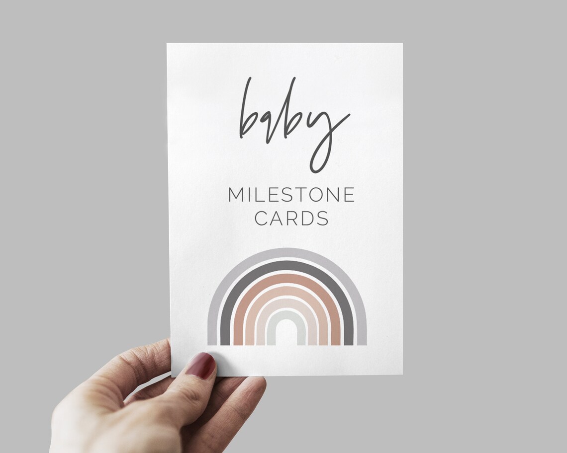 Baby Milestone Cards Set of 27 Printable Cards Blush and | Etsy