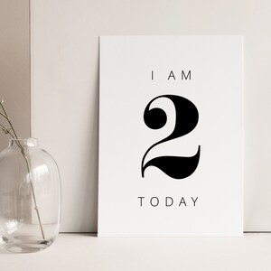 Editable Age Print | Birthday Age Print | Babys Birthday Print ...