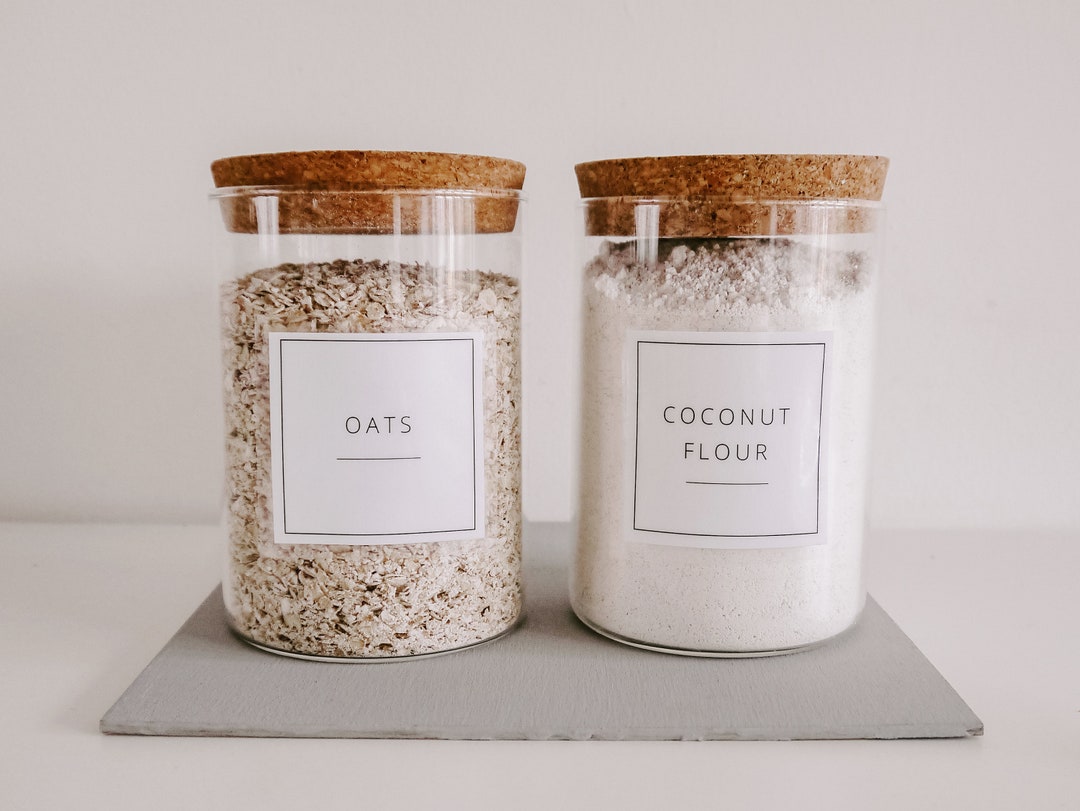 2 Inch | US Letter + A4 | Editable Pantry Labels | Modern Pantry Label ...