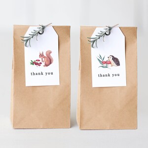 Editable Gift Tags | Woodland Animals Tag | Woodland Party | Forest ...