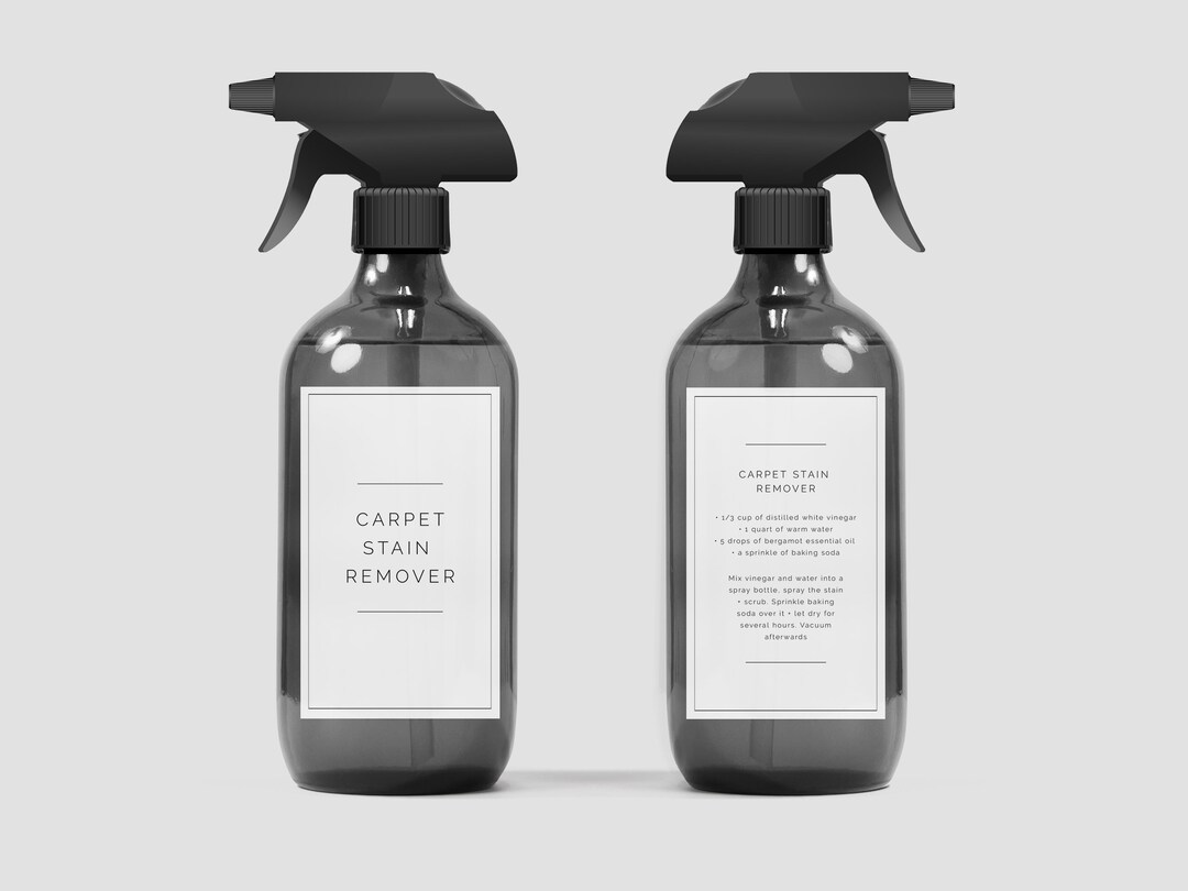 3x5 Inch | Editable Cleaning Labels | Front and Back Labels | Minimal ...