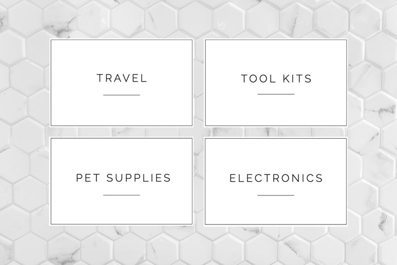 Editable Label Bundle 10 Label Sizes US Letter Minimal - Etsy