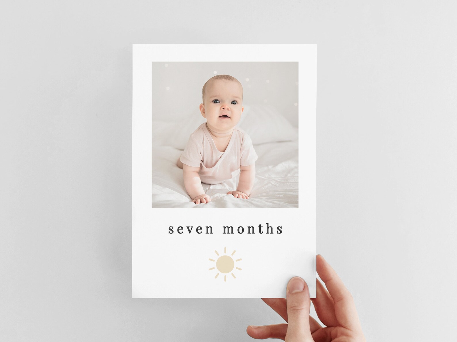 Babys First Year Photo Template, Sun Photo Banner, Month by Month, 1st ...