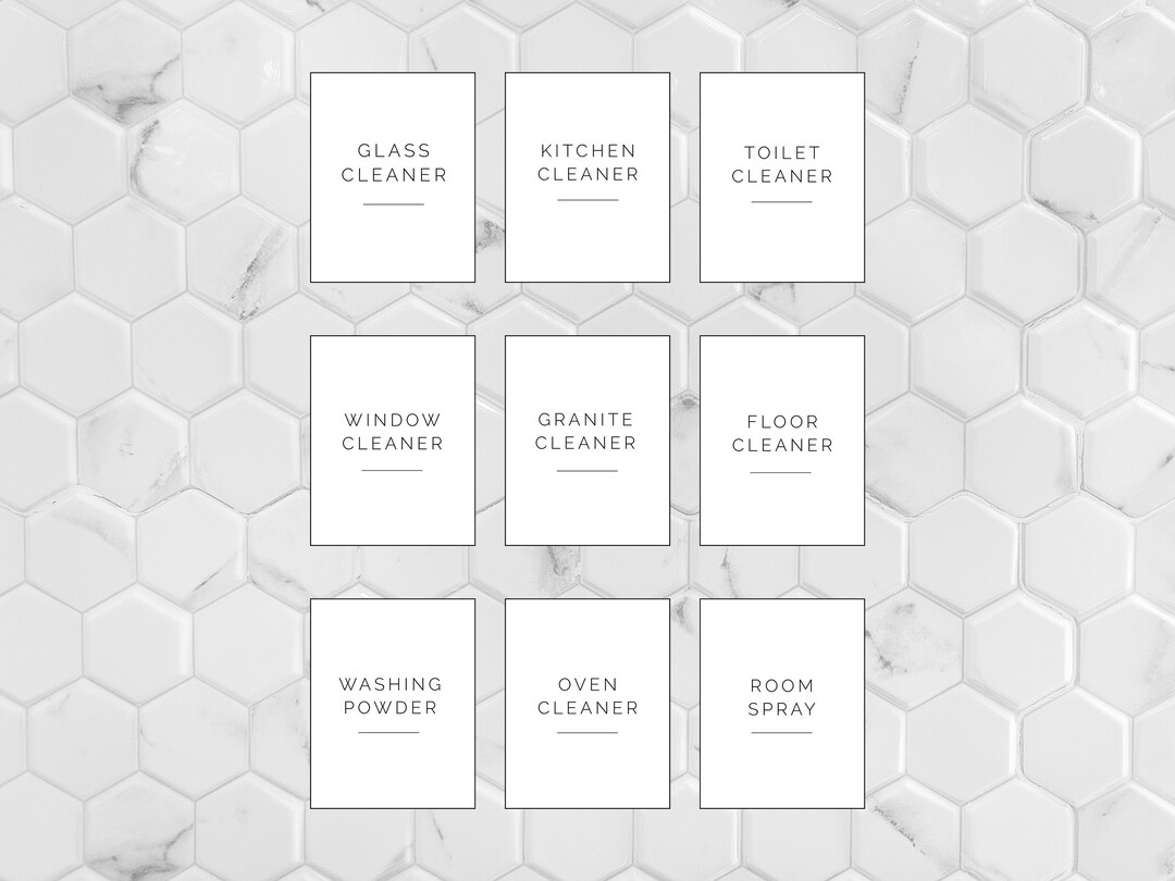 2.8 X 2.2 Inch | US Letter | Editable Cleaning Labels Template | Modern ...