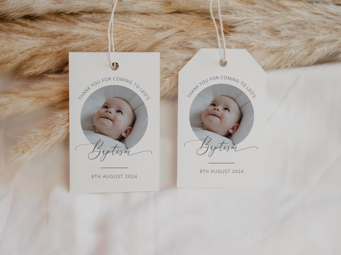 Baptism Thank You Tag, Favor Tag Template, Baptism Thank You, Baptism ...