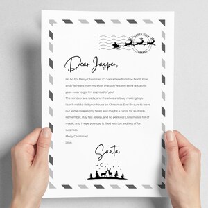 Canva Template, Letter to Santa Editable Template, North Pole Letter ...