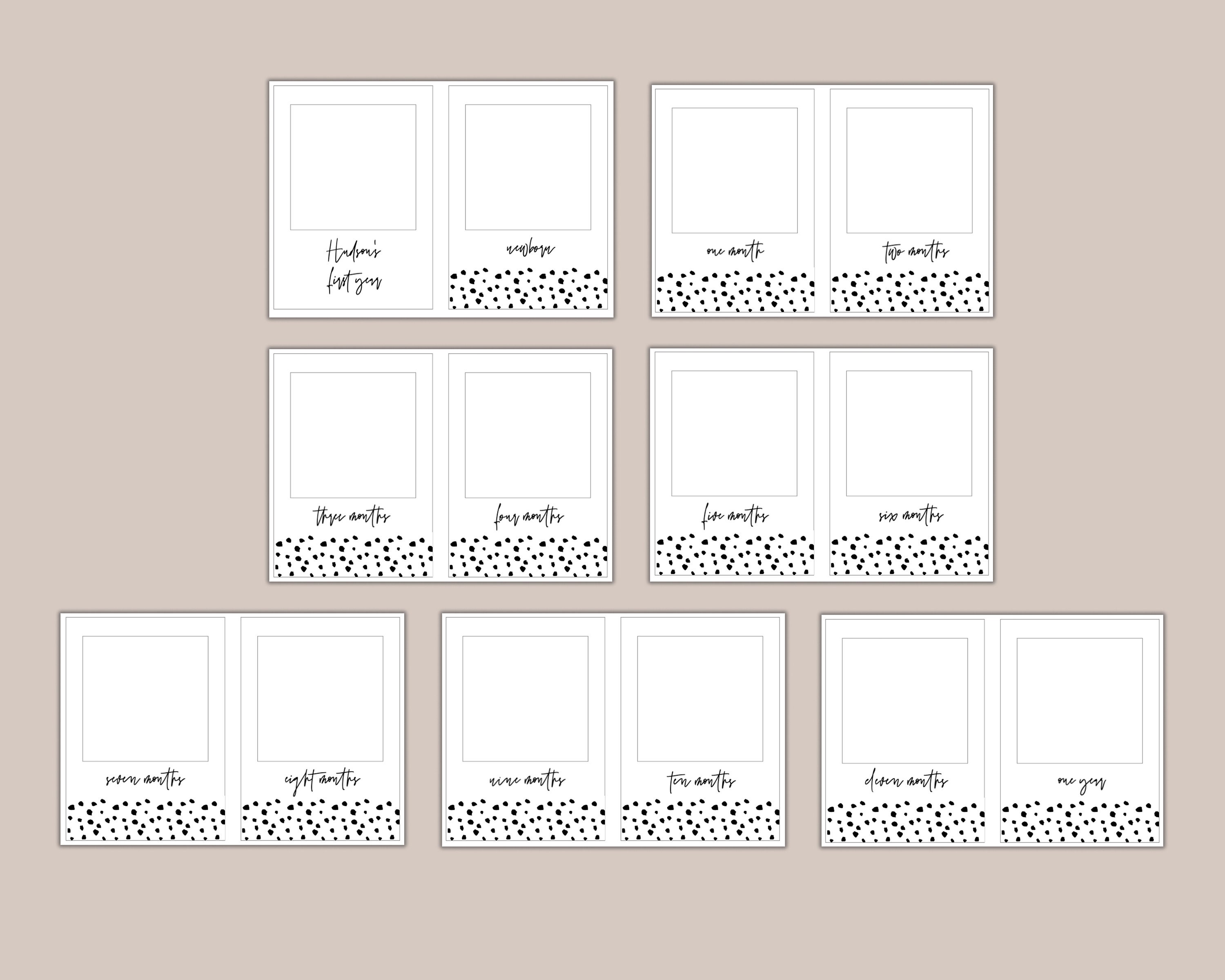 Monthly Photo Banner Template First Birthday Dalmatian 1st - Etsy