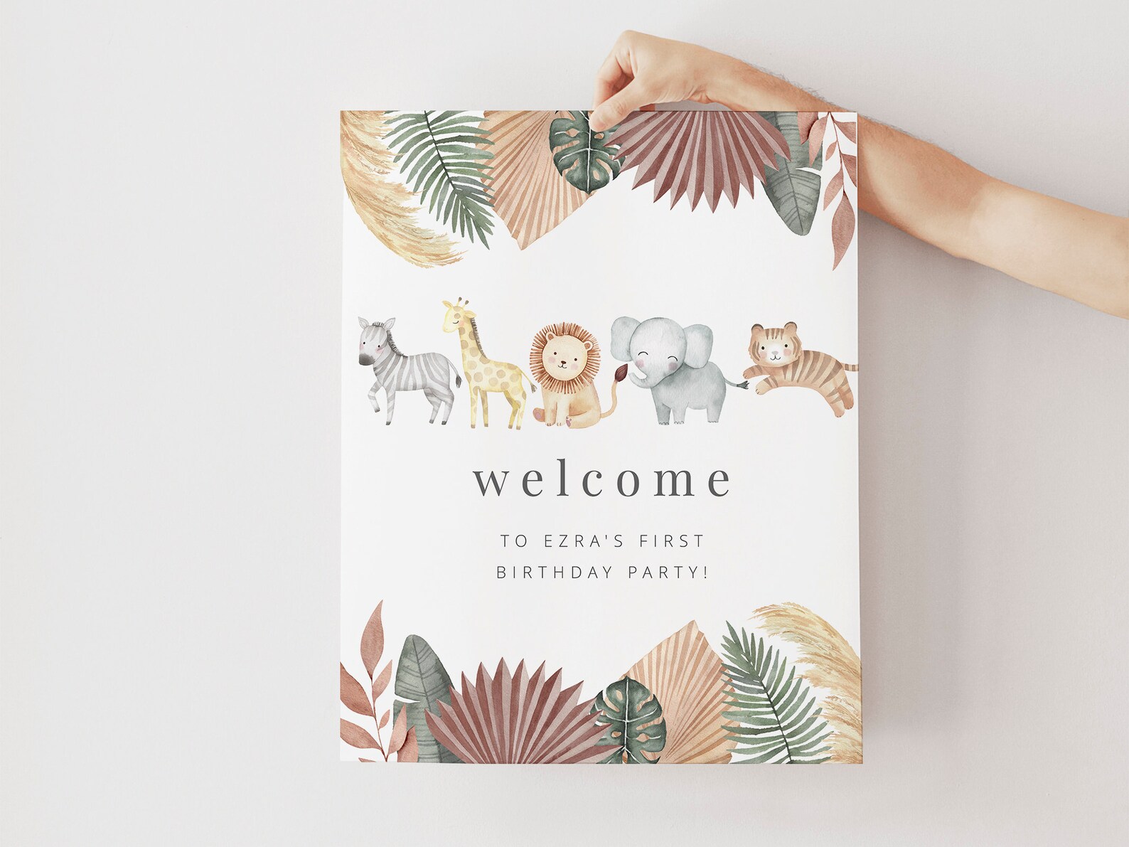 Safari Welcome Sign Template, Jungle Welcome Sign Birthday, Safari ...