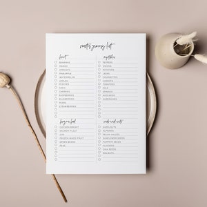 Editable Master Grocery List | Master Grocery Checklist | Edit Grocery ...