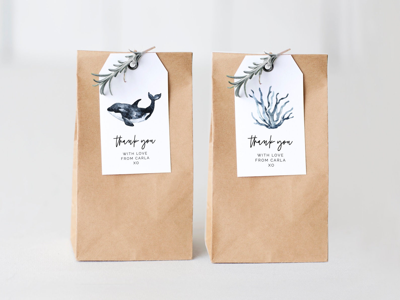 Editable Gift Tags Ocean Themed Tags Ocean Party Ocean - Etsy