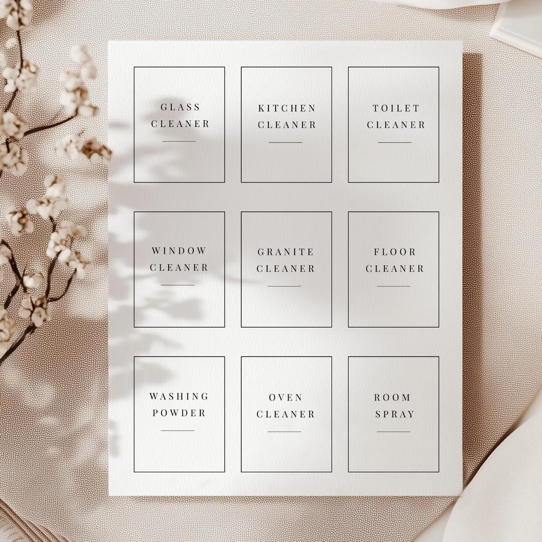 2.8 X 2.2 Inch | US Letter | Editable Cleaning Labels Template | Modern ...