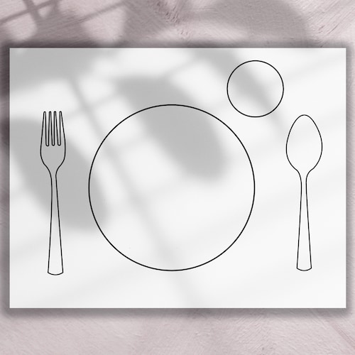Montessori Editable Placemat Simple Outlines Placemat - Etsy