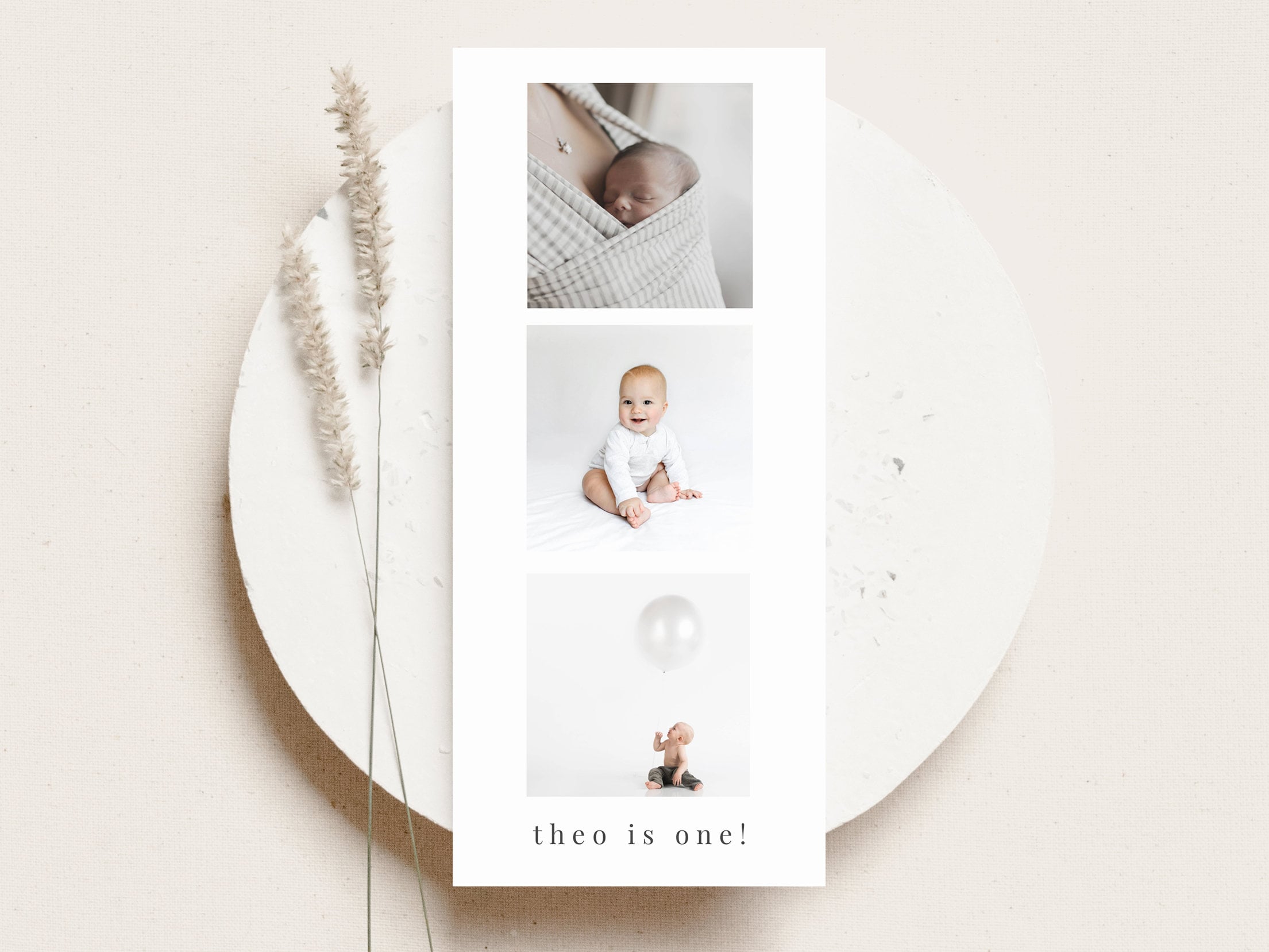 Editable Photobooth Postcard Baby Birthday Print Baby Photo - Etsy