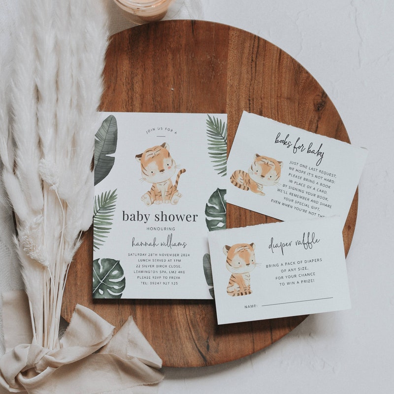 Set Tigers Invitation - Etsy