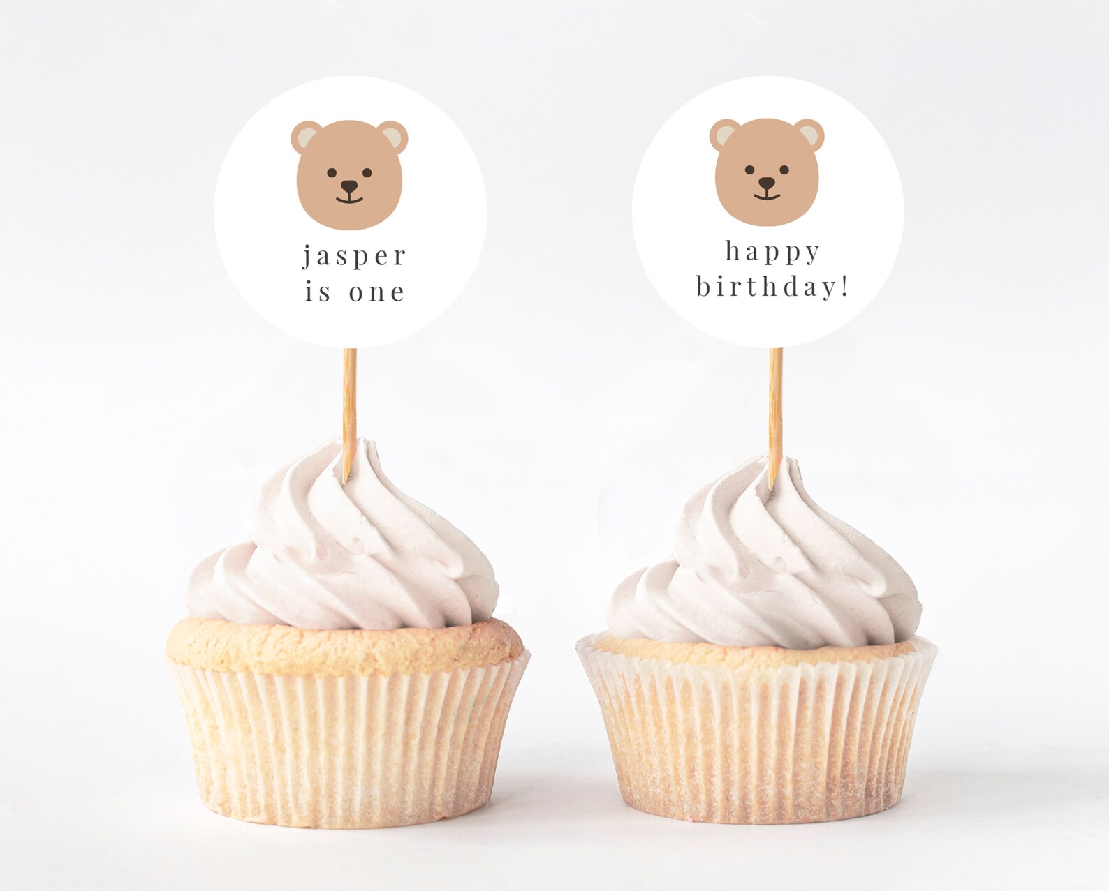 Editable Cupcake Toppers | Bear Cupcake Toppers | Teddy Bears Picnic ...