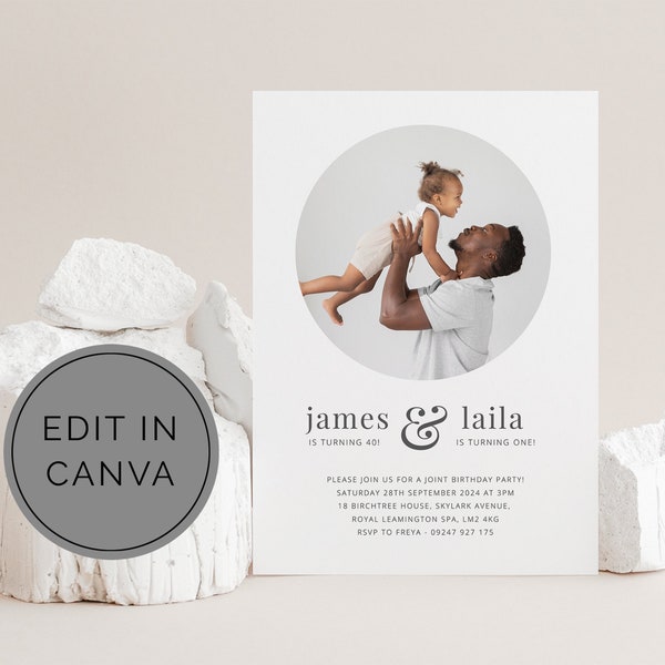 Dad and Son Birthday Invitation - Etsy