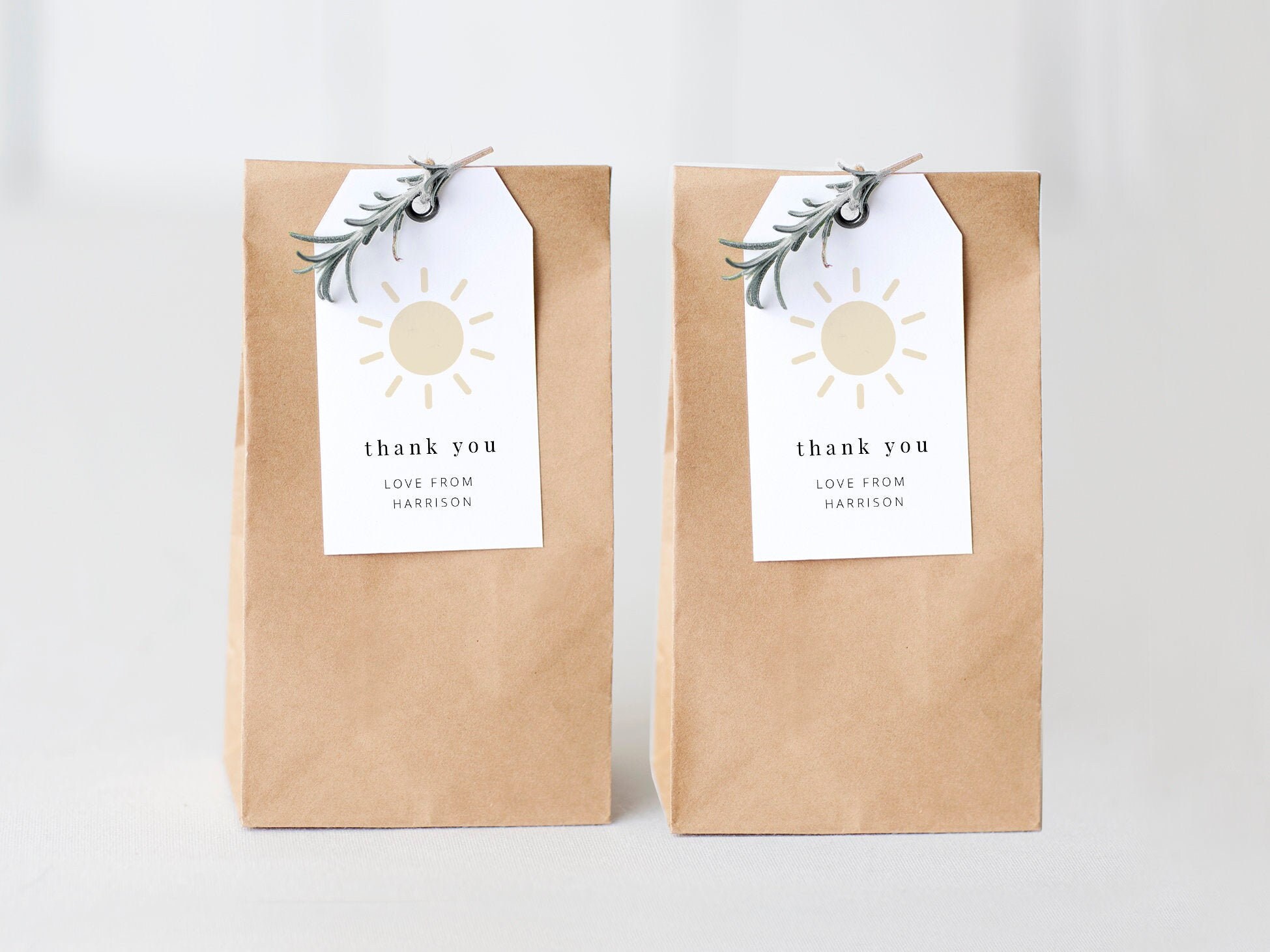 Editable Thank You Tag | Sun Favor Tag | Sunshine Thank You Tag | Sun ...