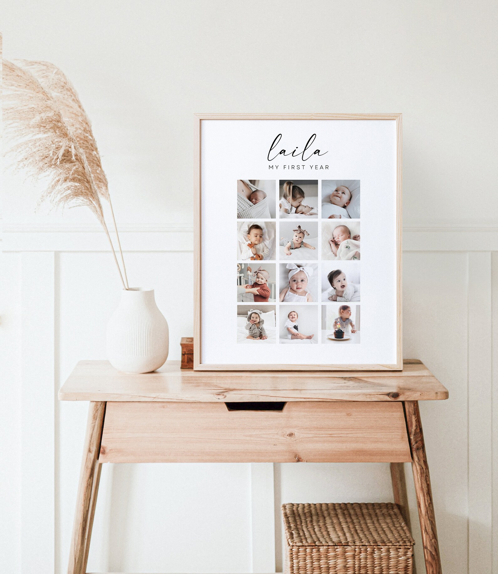 Babys First Year Poster Canva Template 1st Birthday Photos - Etsy