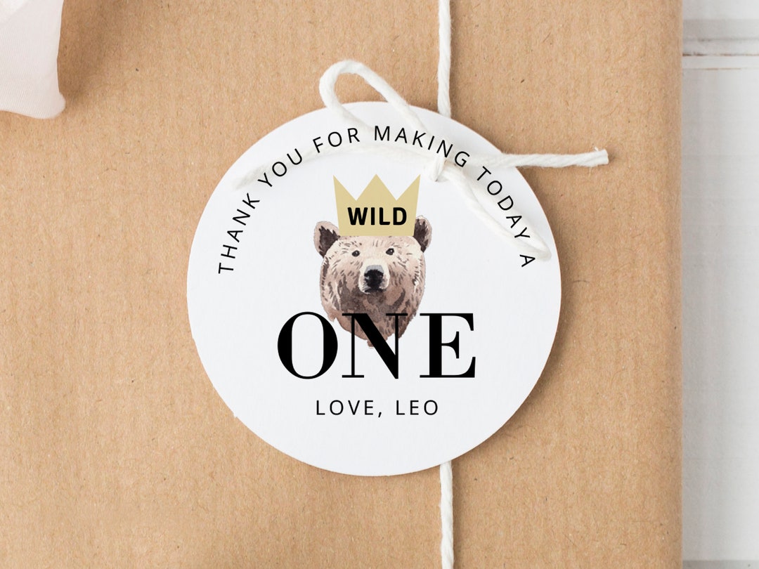 Wild One Sticker | 2 Inch | Editable Thank You Stickers | Wild One ...