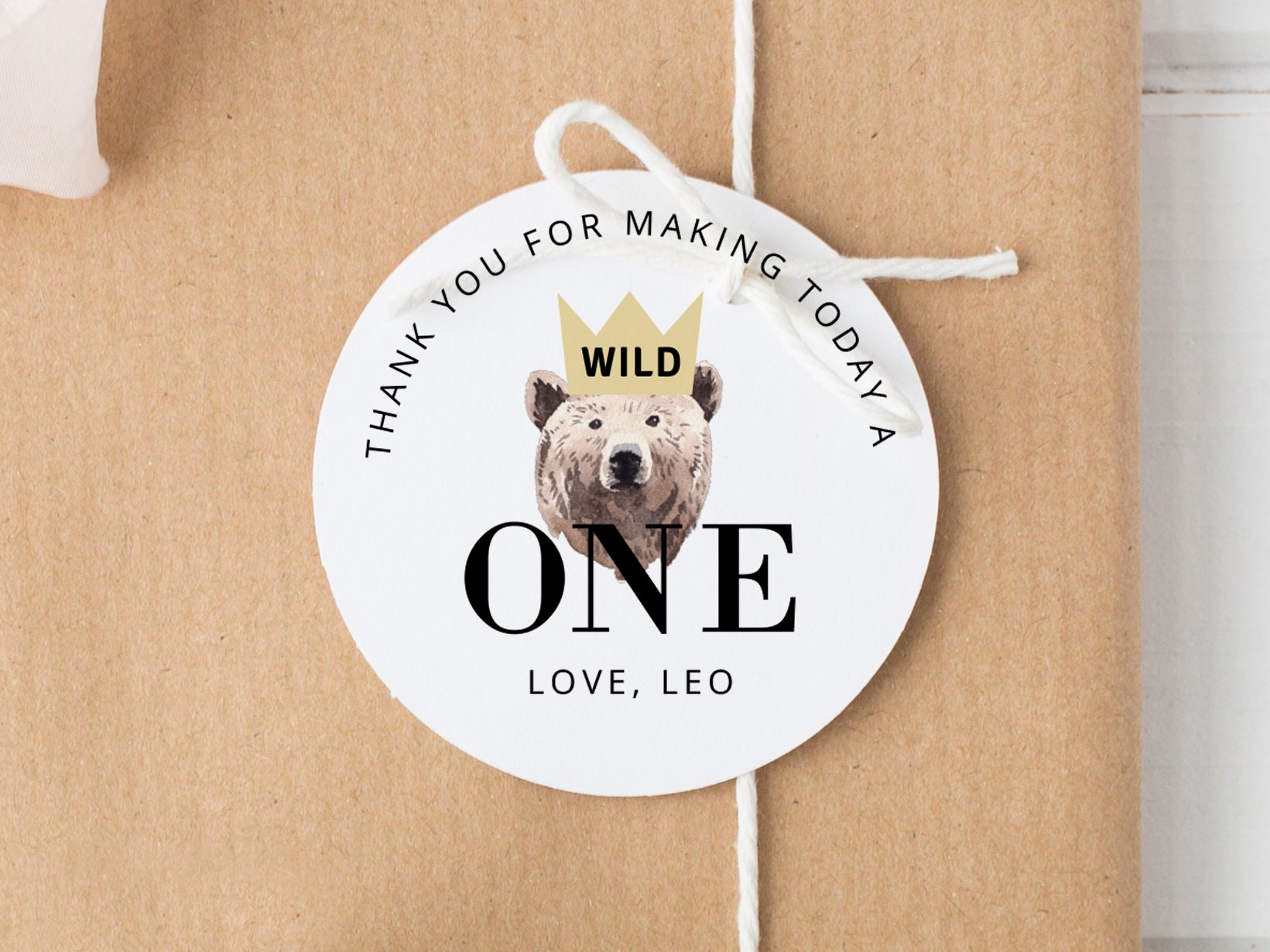 Wild One Sticker | 2 Inch | Editable Thank You Stickers | Wild One ...