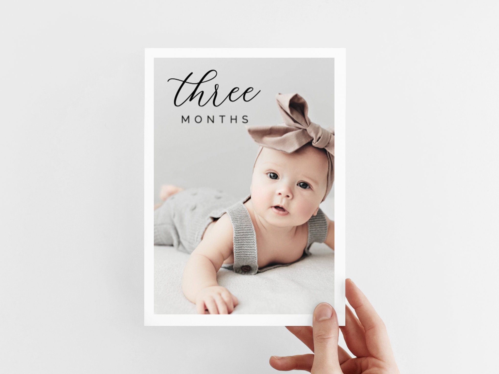 Babys First Year Photo Template, First Birthday, Calligraphy Photo ...