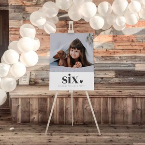 6th Birthday Welcome Sign Template, 6th Birthday Party, Six Welcome ...