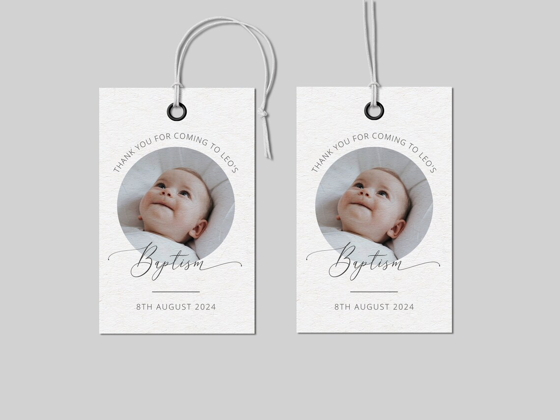 Baptism Thank You Tag, Favor Tag Template, Baptism Thank You, Baptism ...