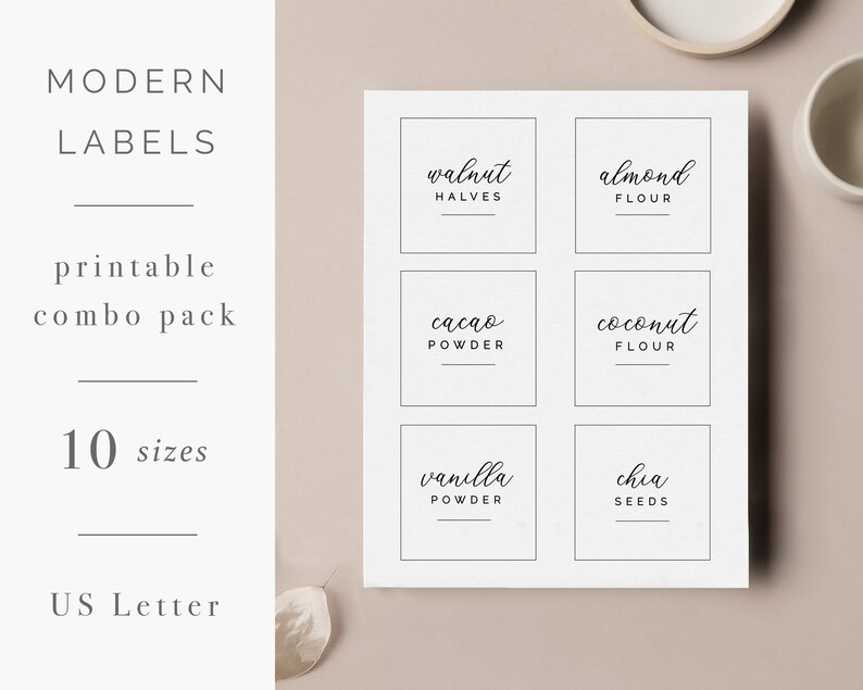 Editable Label Combo Pack 10 Label Sizes US Letter - Etsy