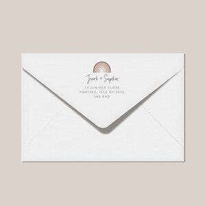 Editable Address Label | Boho Rainbow | Envelope Address Template ...