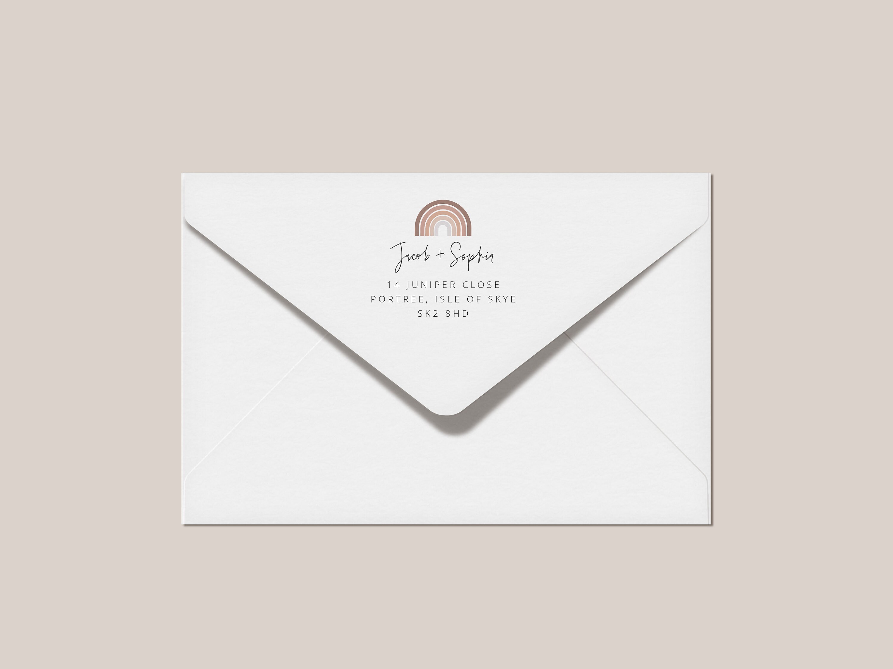 Editable Address Label | Boho Rainbow | Envelope Address Template ...