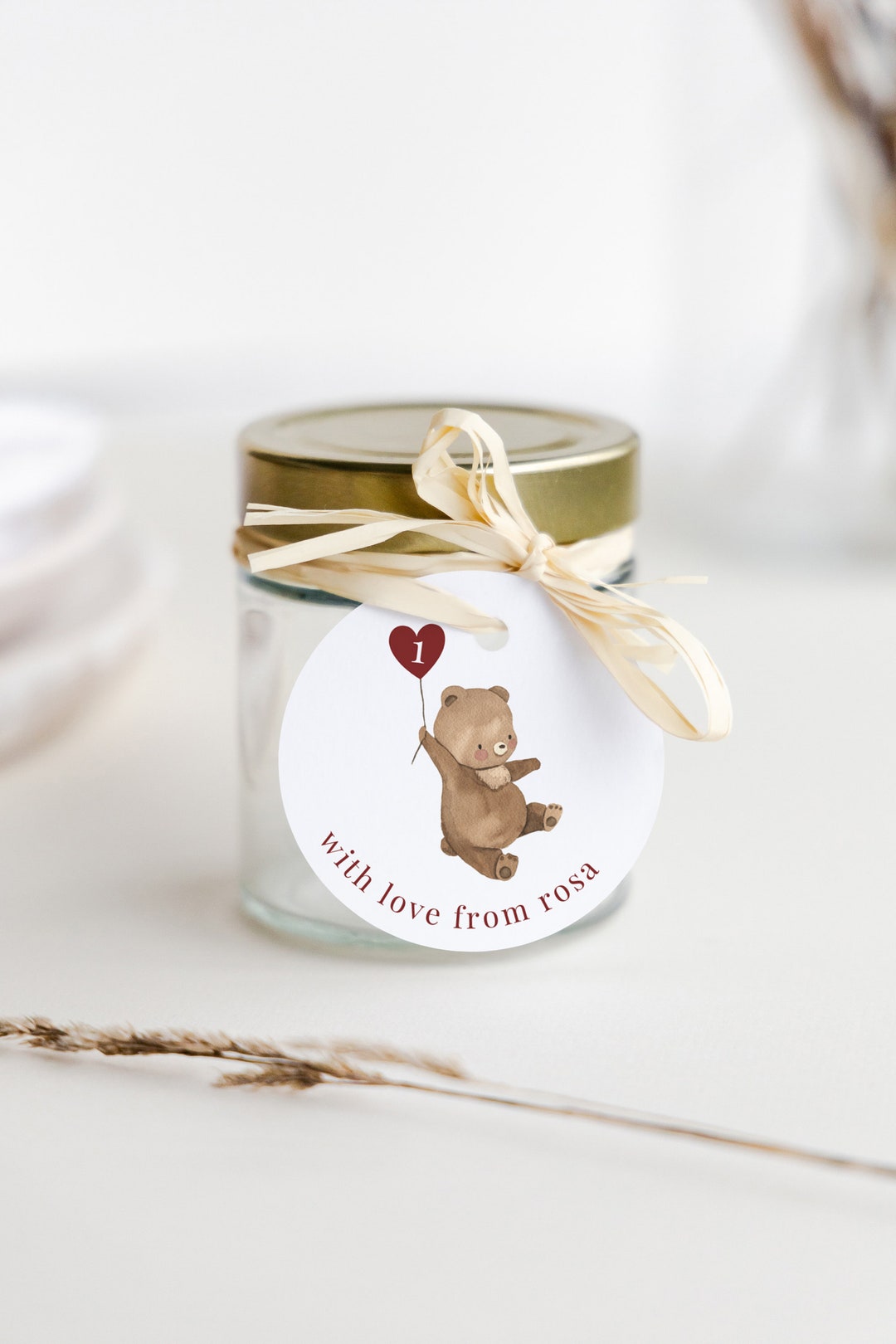 Valentines Bear, Favor Tag Template, Teddy Bears Picnic, Bear Heart ...
