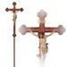 Wooden Processional Baroque Gold Cross Corpus Leonardo, Catholic Decor ...