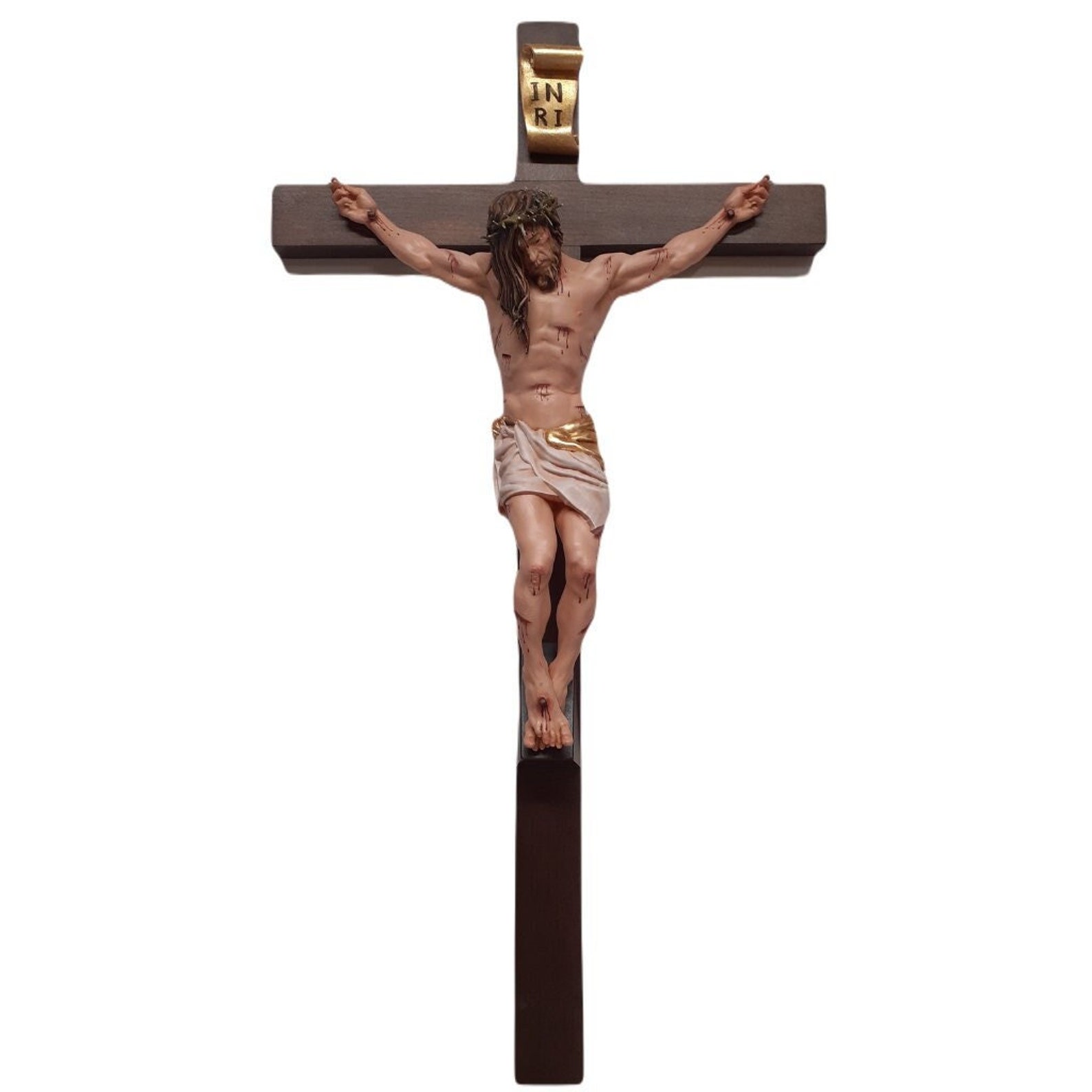 Narrow Jesus Cross, Religious Wall Decor, Catholic Gift, Italian Made ...