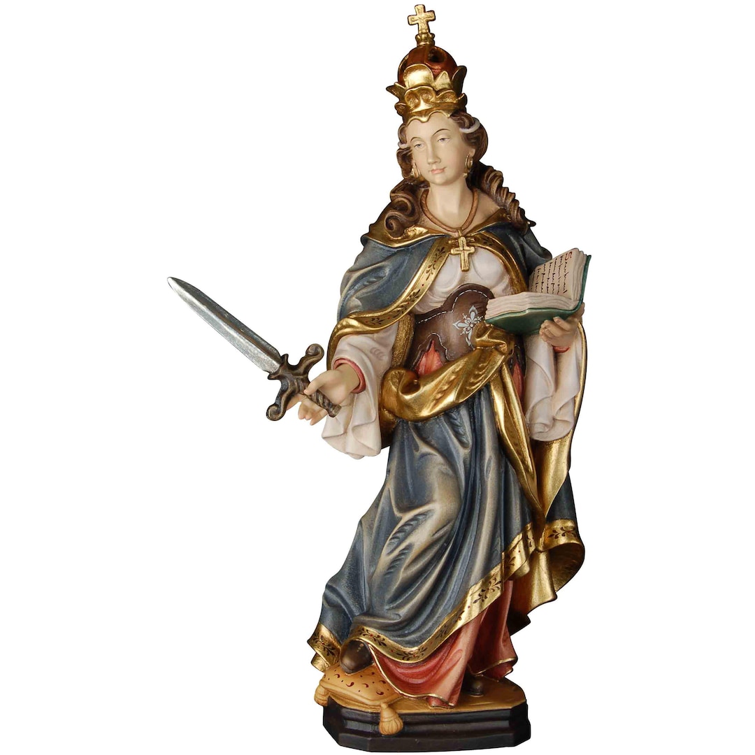 Saint Susan Statue, Hand-painted Maple Wood Religious Figurine - Etsy