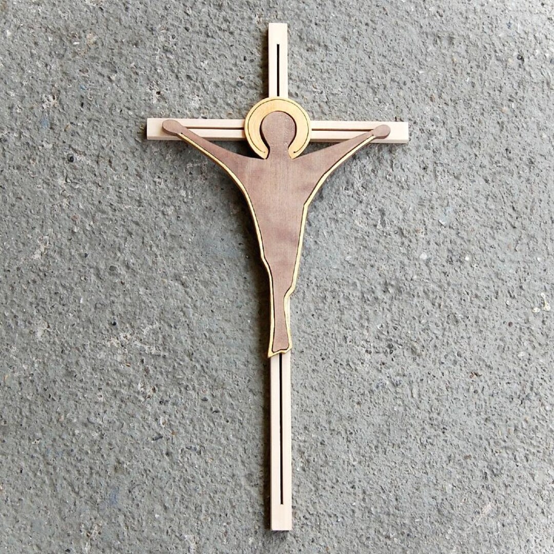 Modern Wooden Wall Cross With Jesus Crucifix,religious Catholic ...